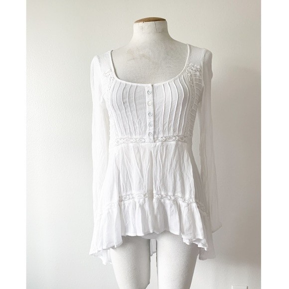 FARM Rio | Tops | Farm Rio White High Low Tunic Top | Poshmark
